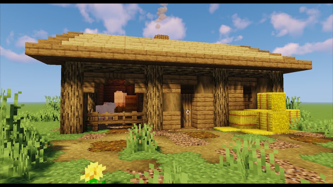 Minecraft:How To Build a Farmhouse - YouTube