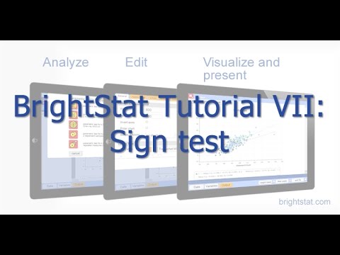 BrightStat Tutorial VII: Sign Test - YouTube