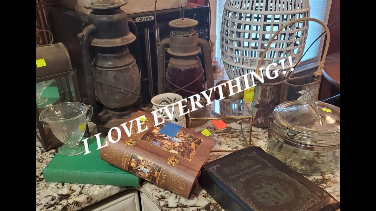 Amazing thrift haul - vintage PYREX, books, lanterns - pottery - and ...