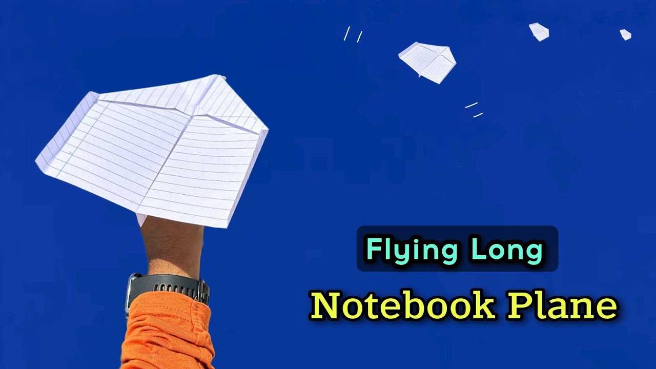 notebook flying paper plane (Long), best flying notebook boomerang, a4 ...