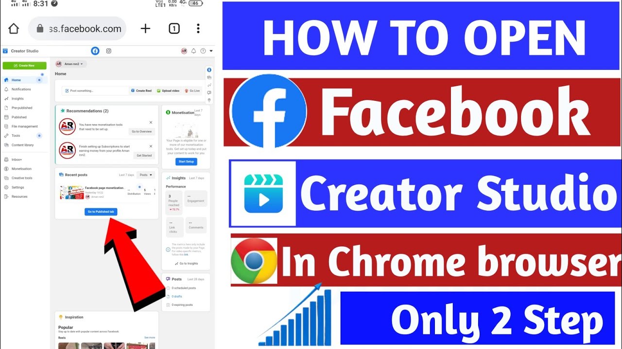 How to open creator Studio|Facebook creator Studio Open kaise kare ...