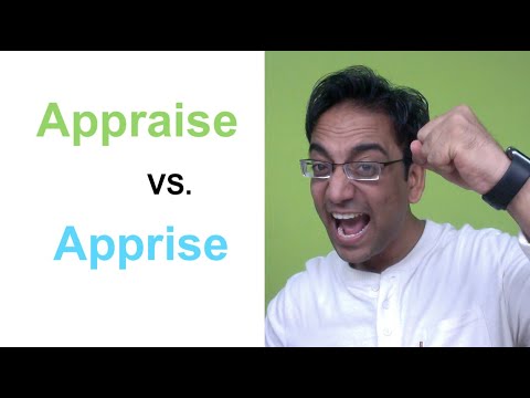 Appraise vs Apprise - YouTube