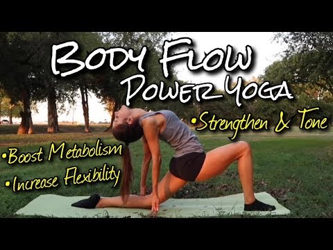 Body Flow Power Yoga To Boost Metabolism & Strength - YouTube