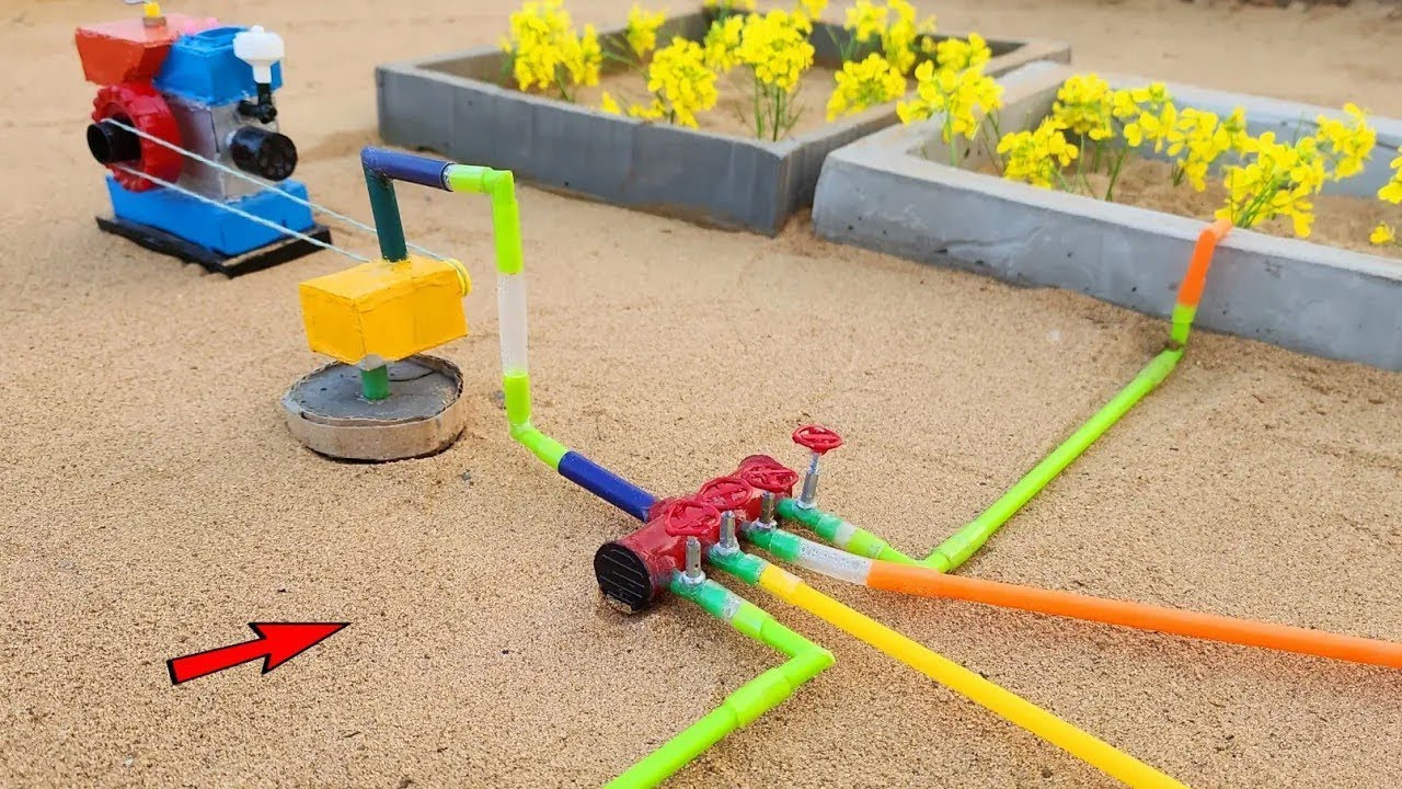 Diy tractor borewell drilling water pump machine | science project ...