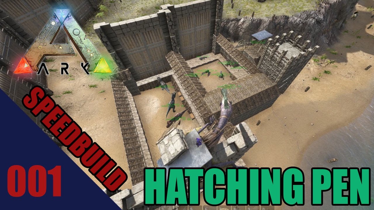 Myl Builds: ARK BUILD 001 - HATCHING PEN (SPEED BUILD on Official PvE ...