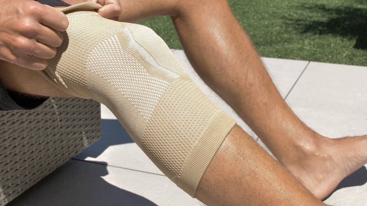 Wellys®GI-016246 : Bandage de genou en bambou avec coussin d ...