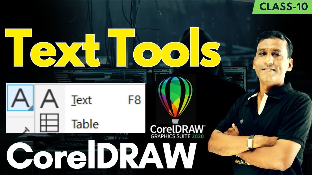 10 Text tool box in CorelDraw | Table Tools कोरलड्रा में टेक्स्ट लिखने ...