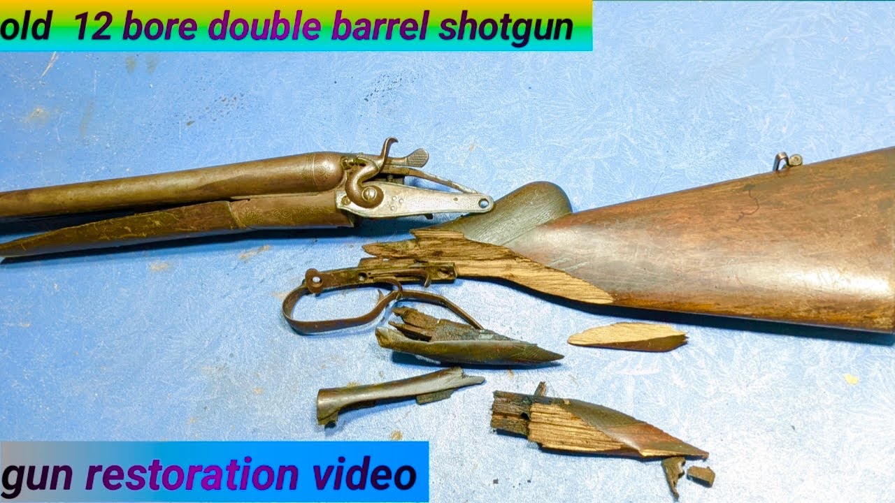 How to Gun Restoration video HD _ 12 Bore shotgun New butt Double ...