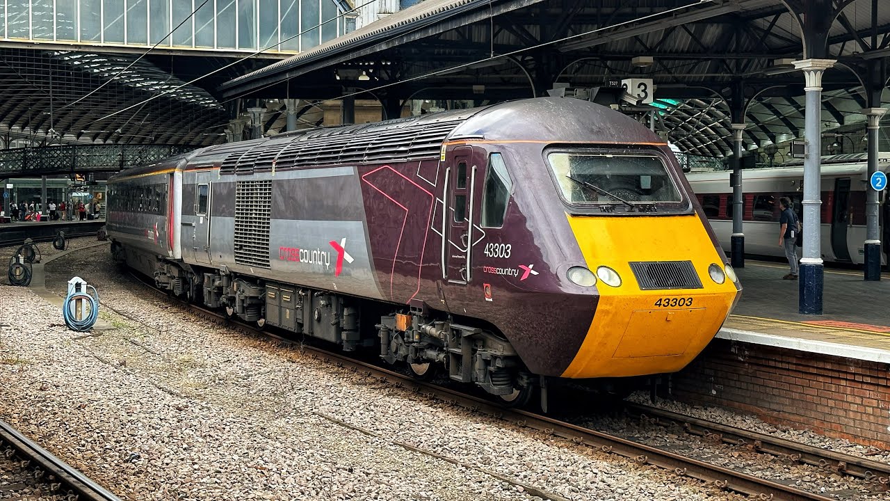 Cross Country Trains Class 43 HST departing Newcastle - YouTube
