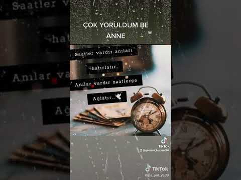 ÇOK YORULDUM BE ANNE ..(SİİR)