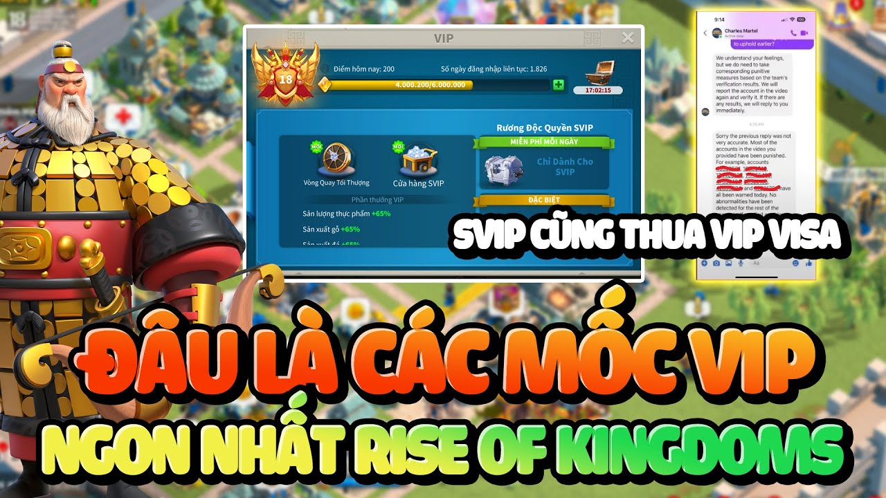 Điểm Danh Các Cột Mốc VIP Quan Trọng Nhất Trong Rise of Kingdoms! VIP19 ...