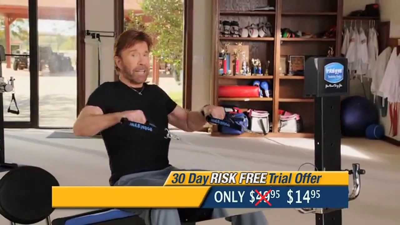 Chuck Norris Total Gym Workout for The Expendables 2 - YouTube