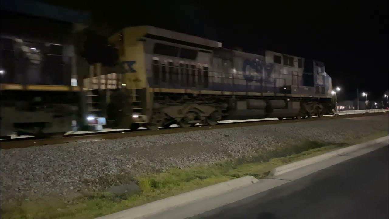 CSX 210 YN2 AC44CW Leads Q583-03 W/ Nice K5LA & Unit Wood Pellet Train - YouTube
