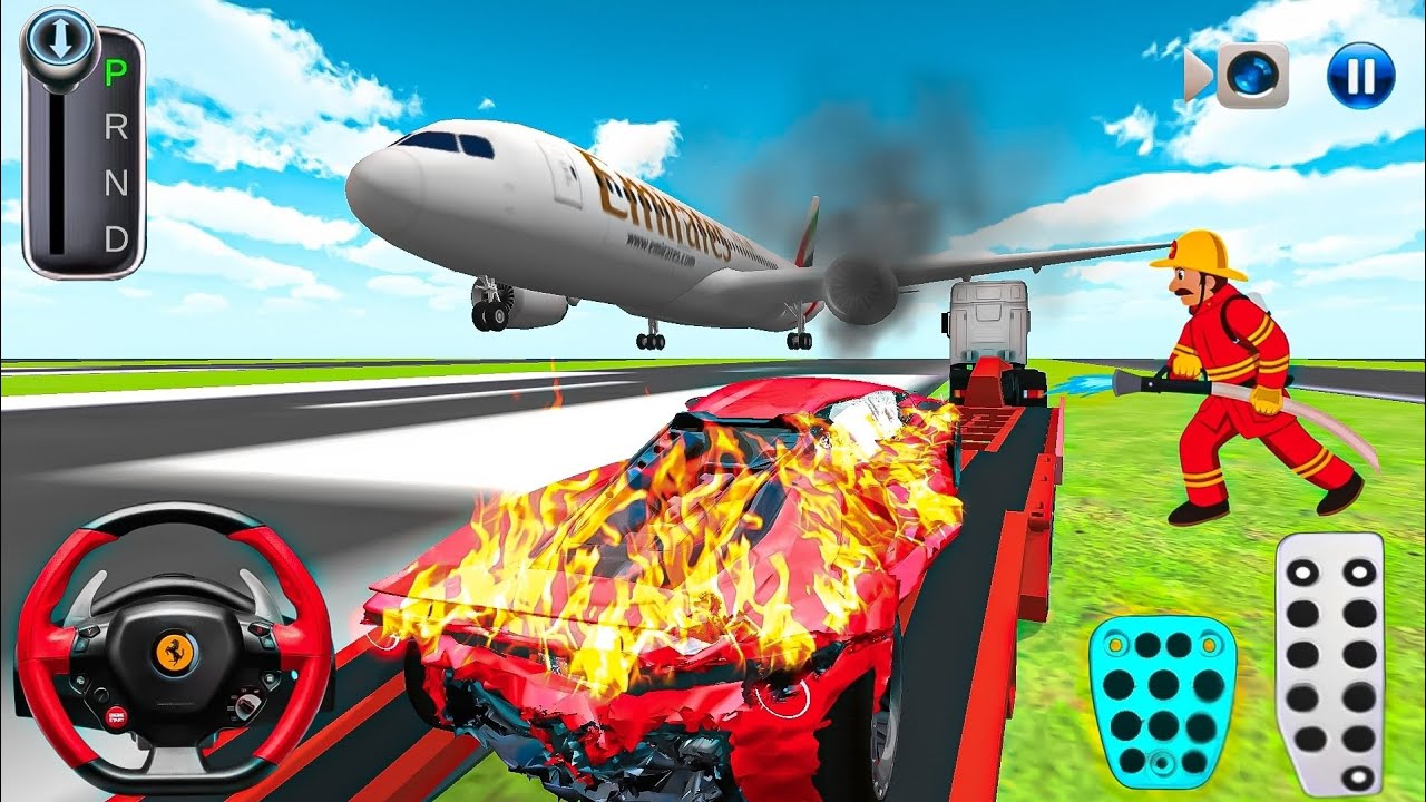 New Crashed Ferrari SF90 Car Transported To Auto Repair Shop - 3D ...