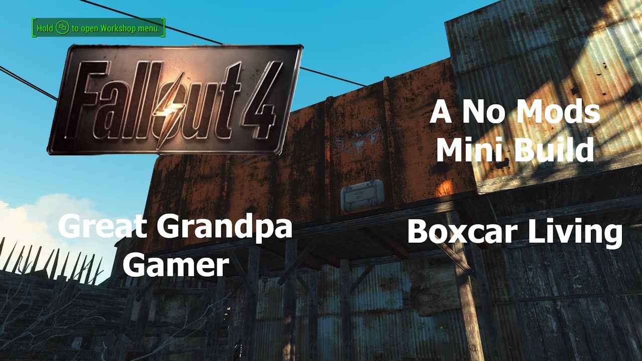 Fallout 4 No Mods Mini Build Boxcar Living - YouTube