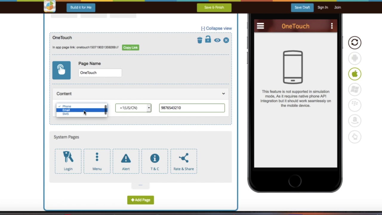 How to integrate One Touch feature in your app? - YouTube