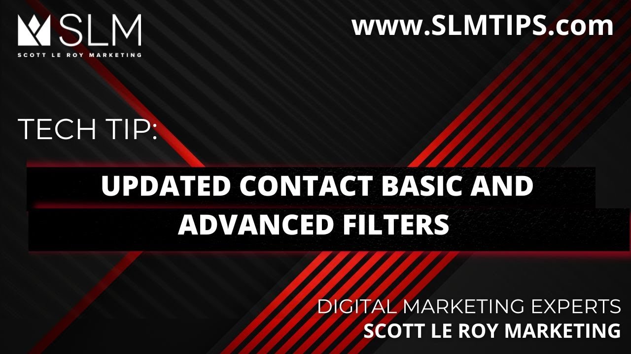 Tech Tip: Contact Basic and Advanced Filters - YouTube