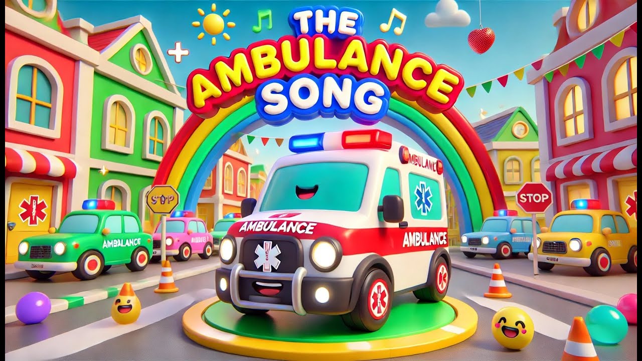 Ambulance Preschool Song | Kids Nursery Rhyme | Songs Children Toddler ...