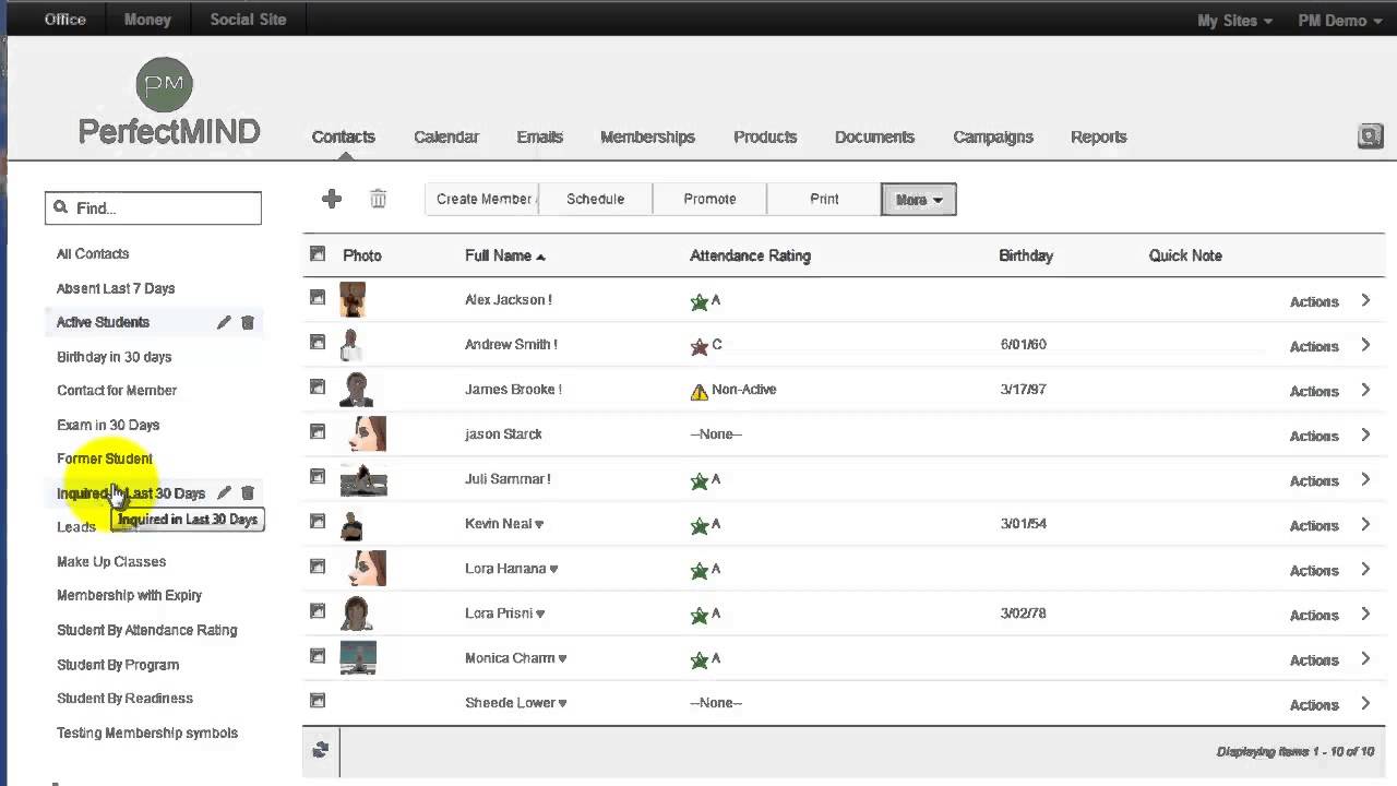 PerfectMIND - Reviewing Contacts - YouTube