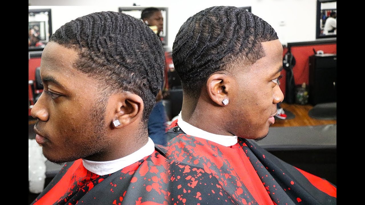Haircut Tutorial: Blurry Low Bald Taper on Waves - YouTube