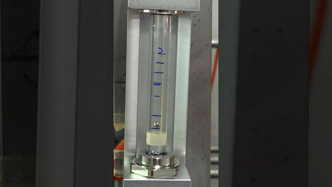 Flowmeter with steel ball - YouTube