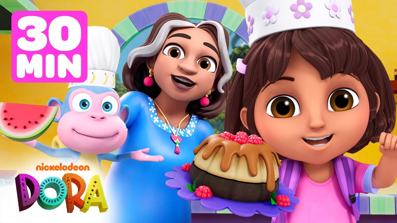 Dora and Boots Cook with Family! 💗 30 Minutes | Dora & Friends - YouTube