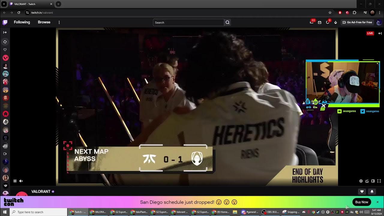 G2 VS LEV - FNATIC VS TH! VCT CHAMPIONS PLAYOFFS WATCH PARTY! #ChampsCostream - YouTube