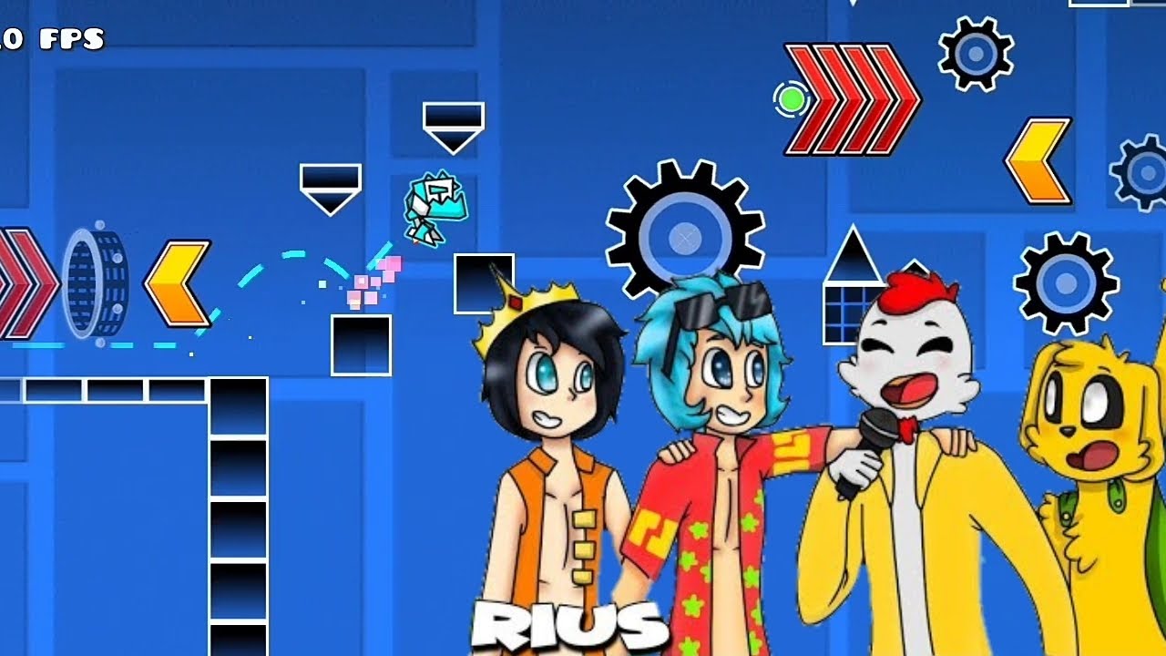 De Los Compas Aprendi🎤😍 | Canción De RiusPlay | Geometry Dash | - YouTube