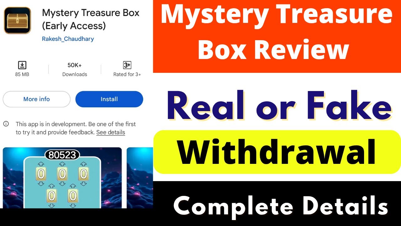 Mystery Treasure Box Real or Fake | Mystery Treasure Box Game ...