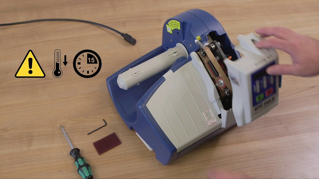 AirSpeed by Pregis - MINI PAK'R cleaning the heater sealer block - YouTube