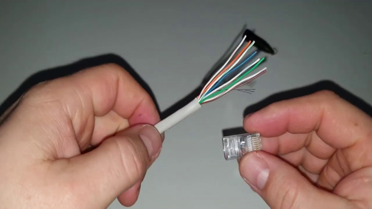 Wtyk rj45 # gniazdo rj45 - jak to zrobić - YouTube