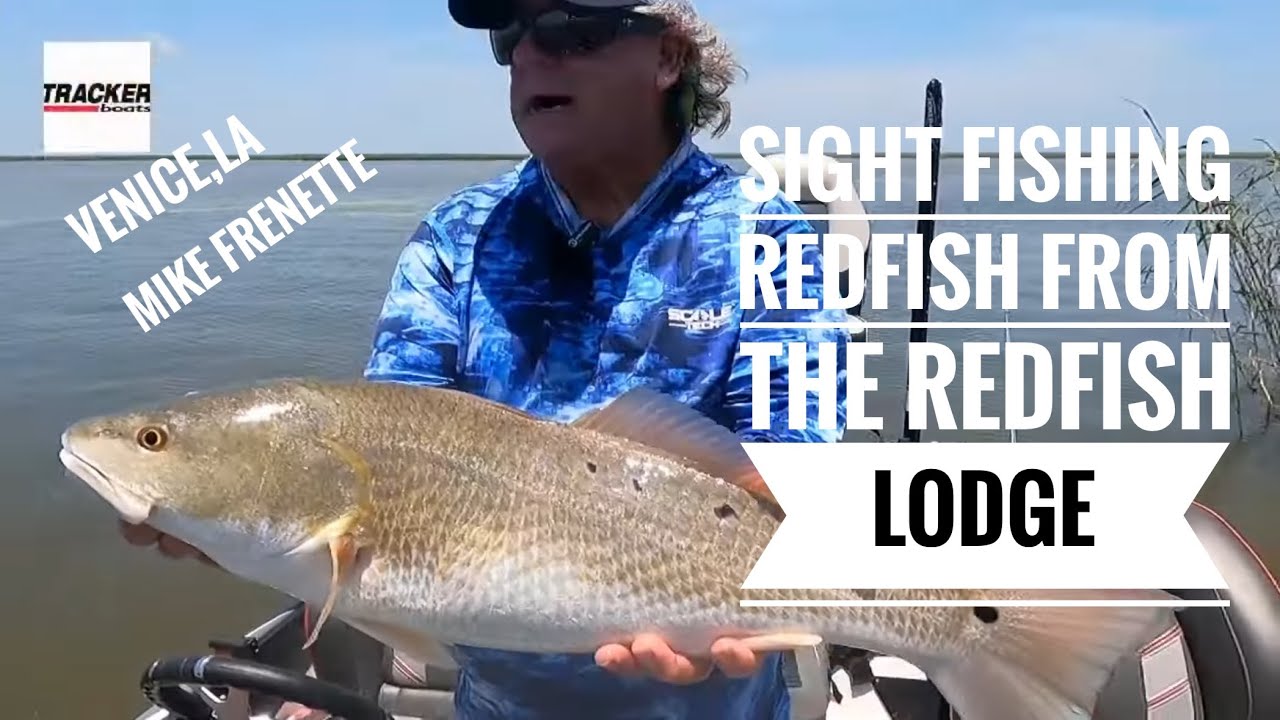 Sight fishing Redfish from the Redfish Lodge - YouTube