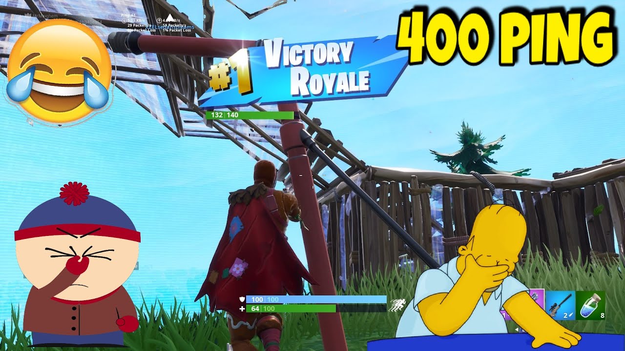 Fortnite With 400 Ping - YouTube