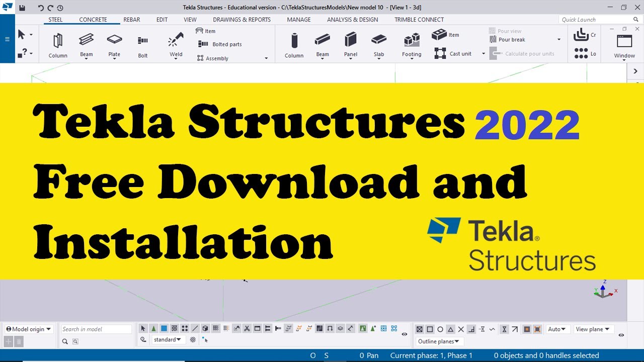 Tekla Structures 2022 Free Download and Installation - YouTube