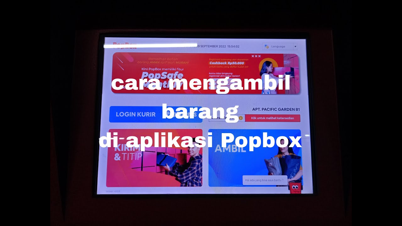 cara menggunakan aplikasi Popbox untuk pengambilan barang - YouTube
