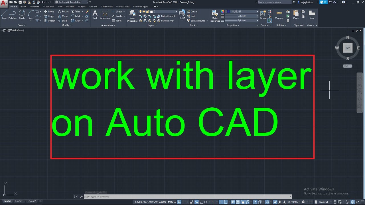 How to work with AutoCAD Layer. Detail video || All In One Sujay ...