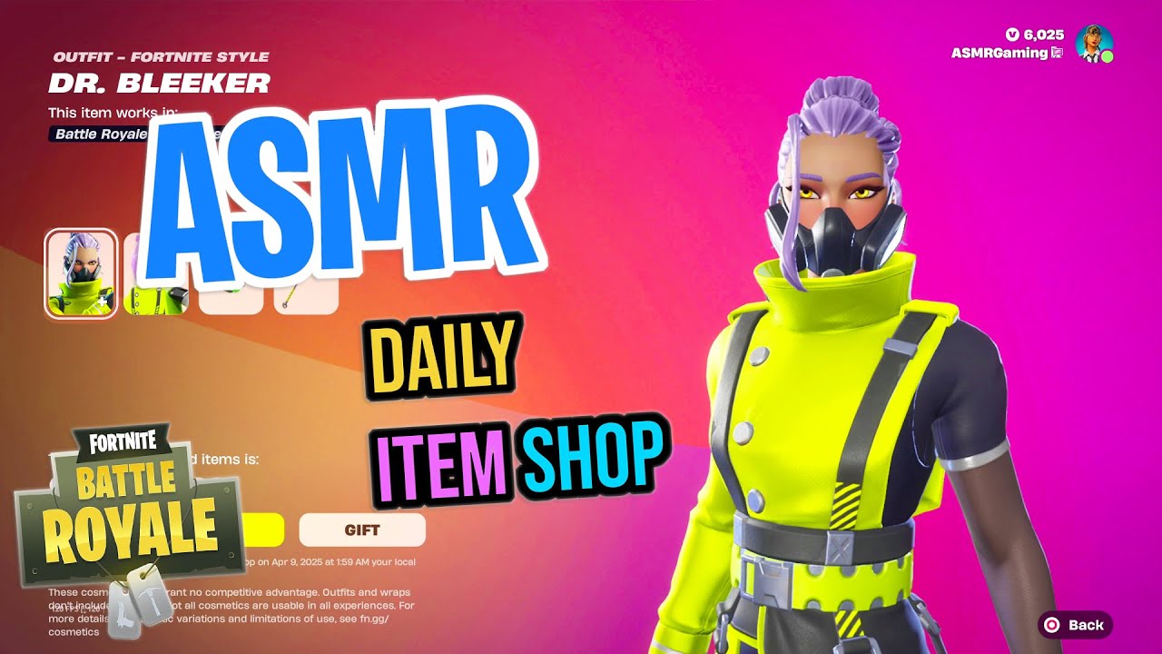 ASMR Fortnite NEW Dr. Bleeker Skin! Daily Item Shop 🎮🎧 Relaxing ...