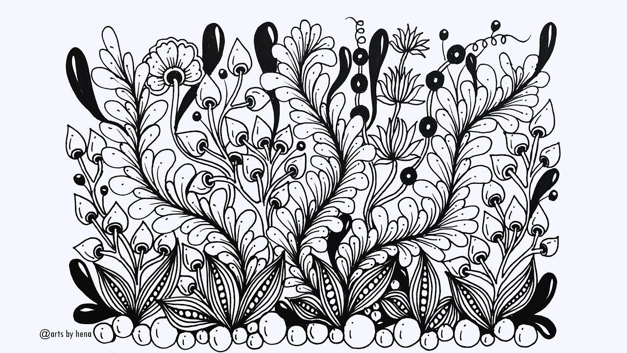 Easy zentangle drawing step by step | Zentangle art | Tangle drawing ...