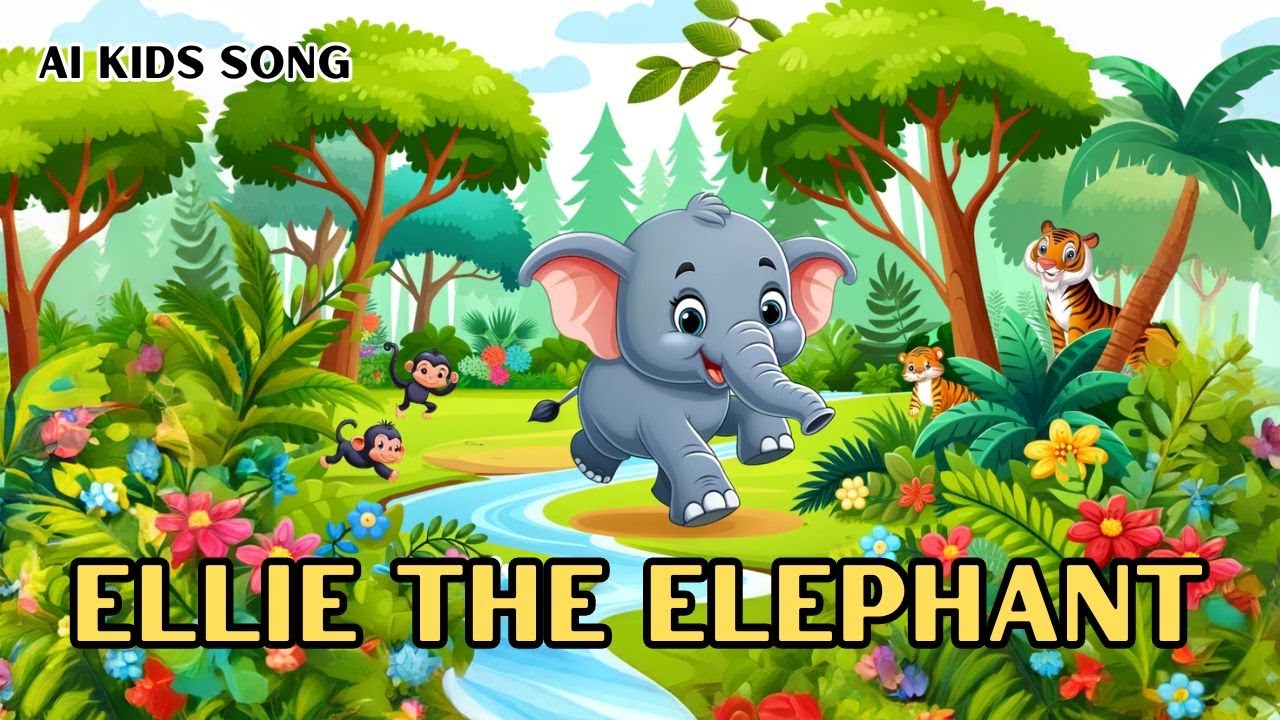 ELLIE THE ELEPHANT 儿歌 - 大象艾莉 | AI KIDS SONG - YouTube