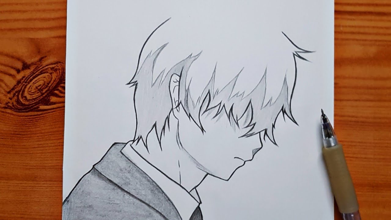 how to draw cool anime | anime boy step by step | easy for beginners ...