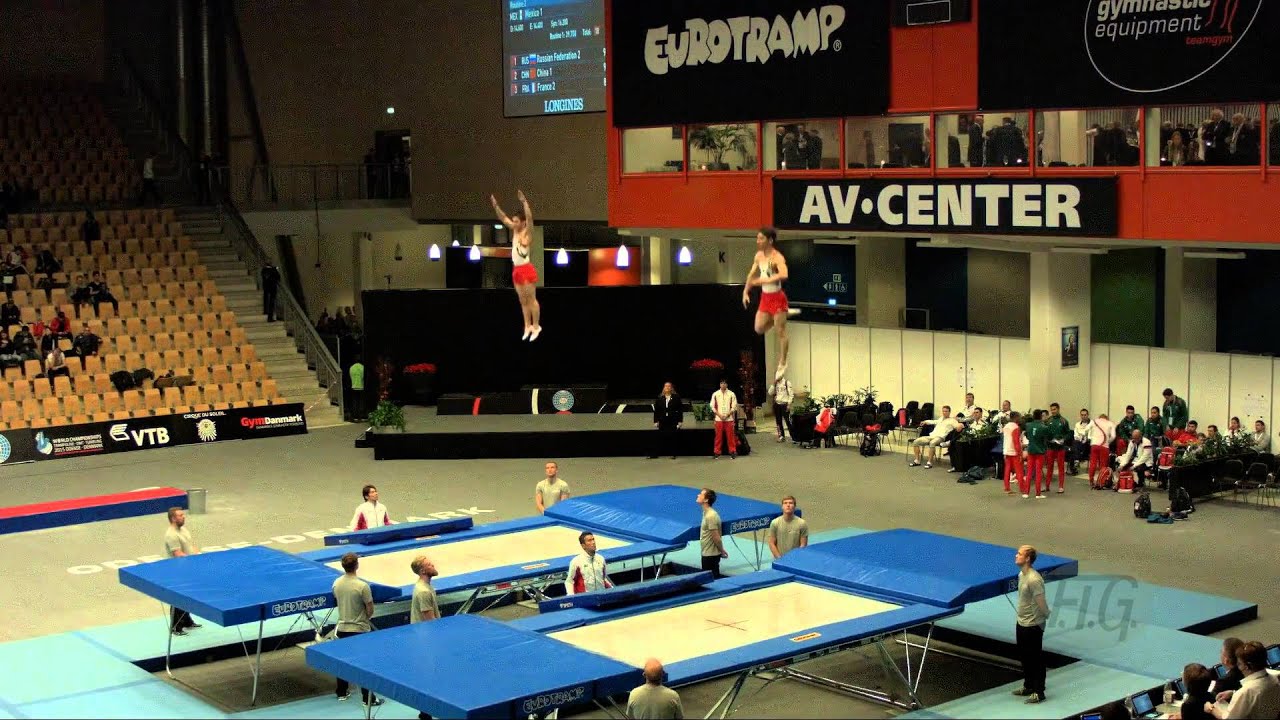 Japan 2 (JPN) - 2015 Trampoline Worlds - Qualification Synchro Routine ...
