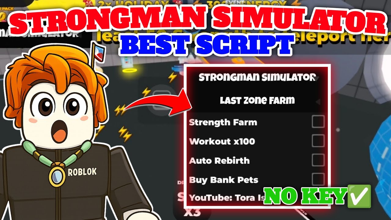 StrongMan Simulator Roblox Script | STRENGTH FARM, AUTO WORKOUT, AUTO ...