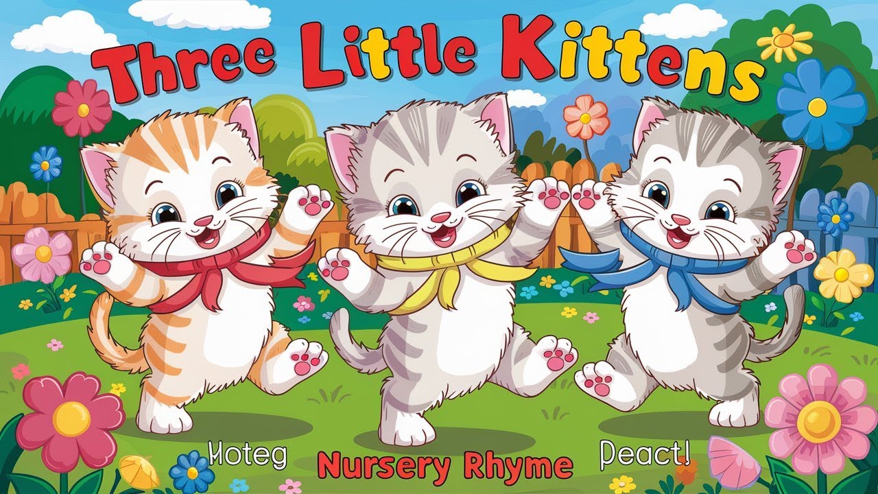 Three Little Kittens Song | Kids Cartoon & Kids Songs Part No.1 #1 ...