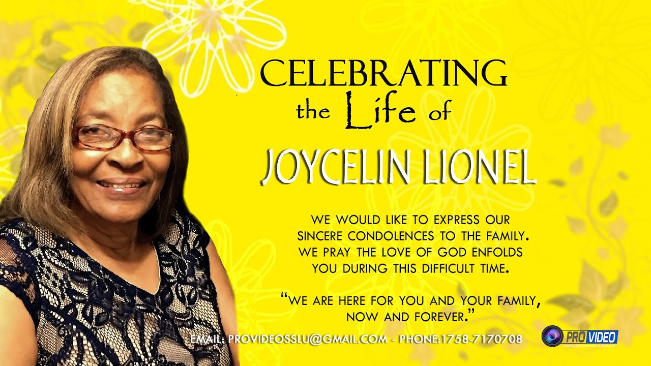 Funeral Service of Joycelin Lionel - YouTube