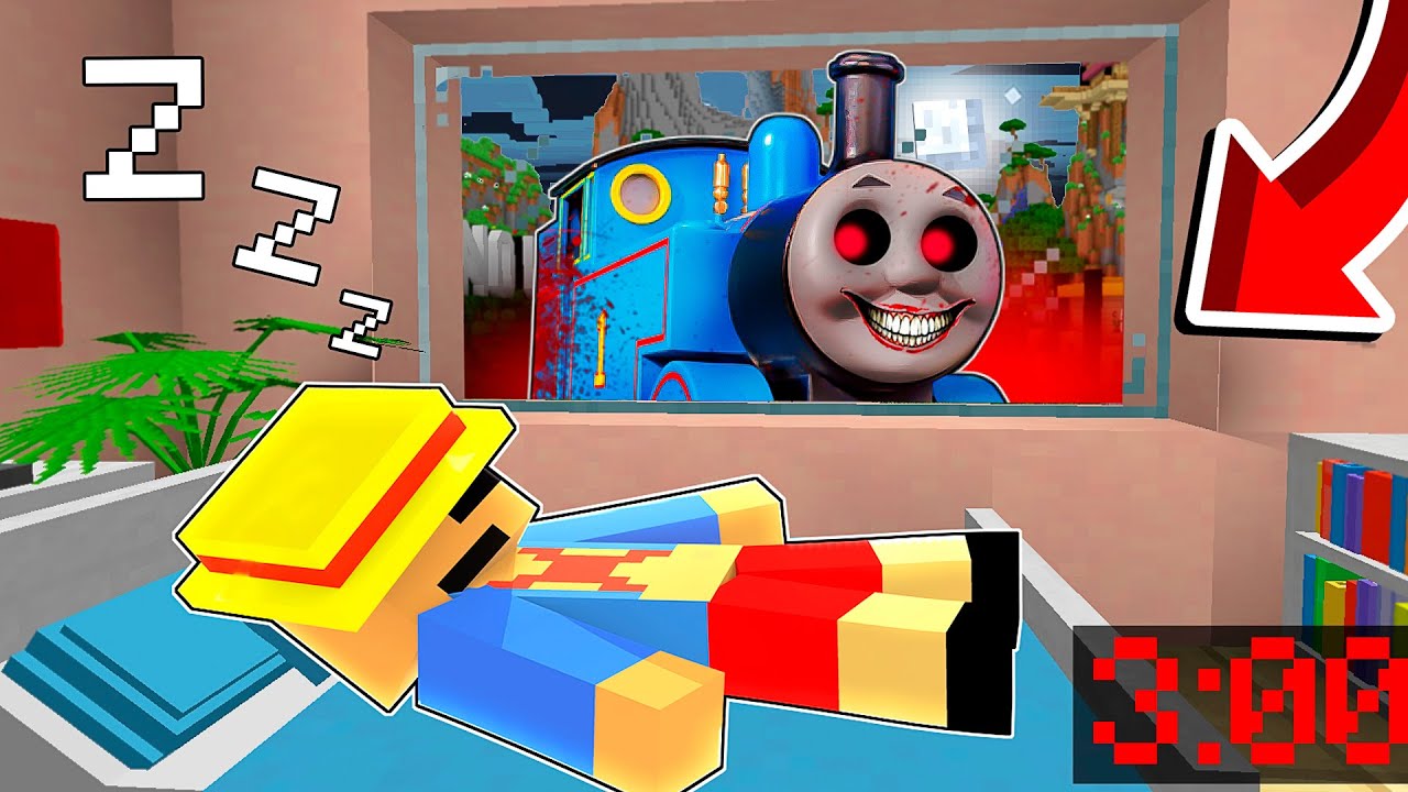 THOMAS.EXE APARECE A LAS 3AM MIENTRAS DUERMO EN MINECRAFT 😱 - YouTube