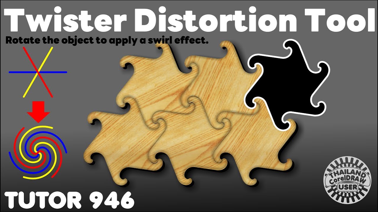 946.วิธีใช้งาน Twister Distortion Tool วาดจิ๊กซอว์ 6เหลี่ยมต่อกัน ด้วย ...