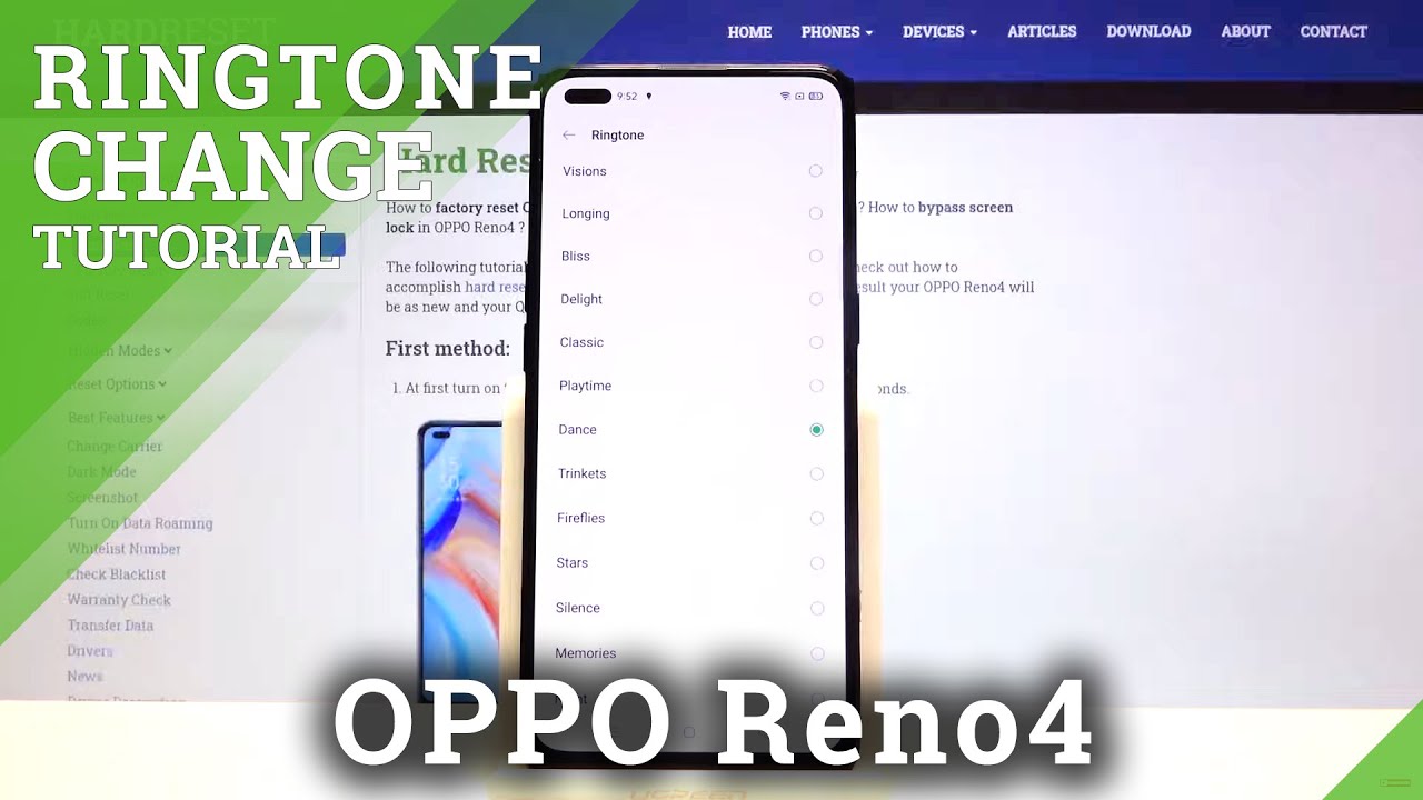 How to Change Ringtone on OPPO Reno4 - Pick Incoming Call Tune - YouTube