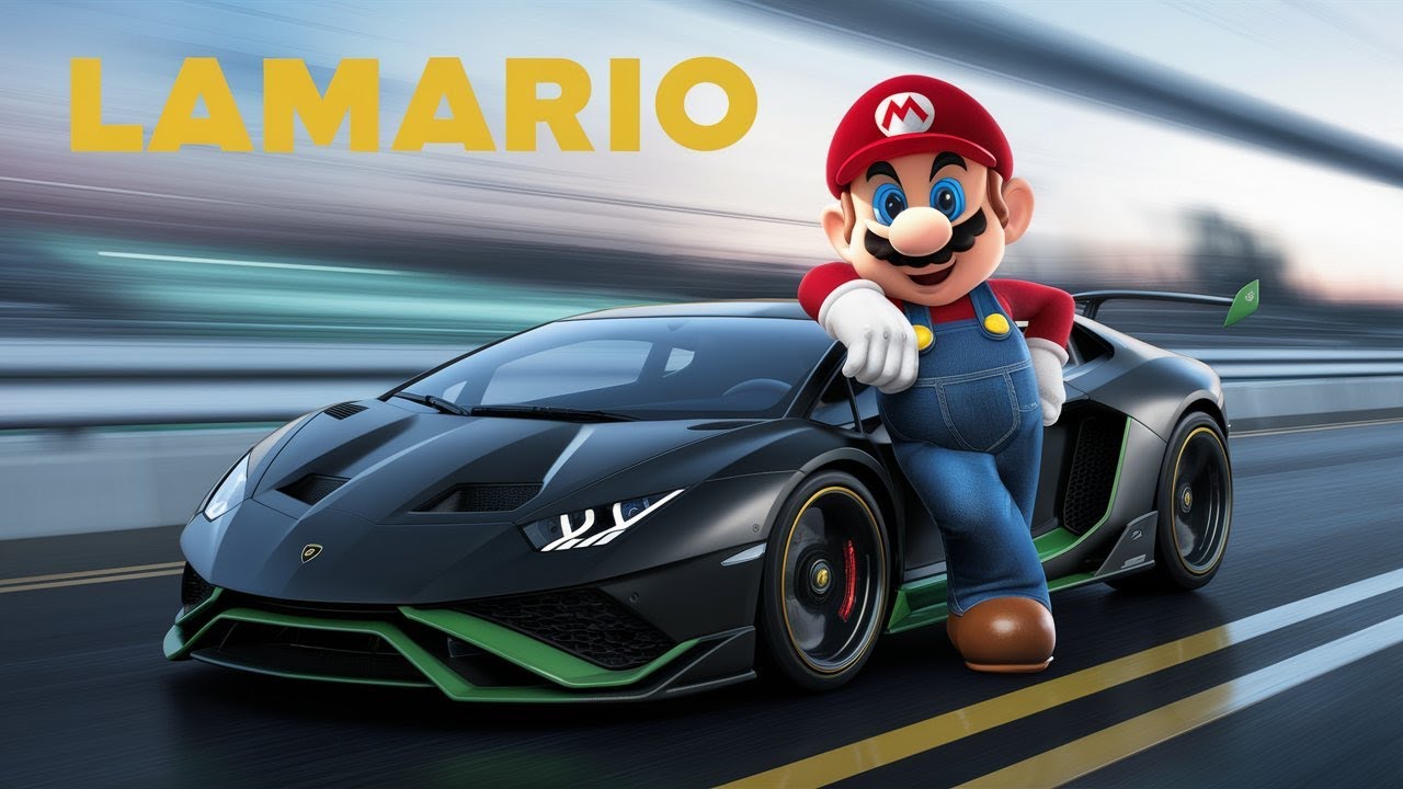 Mario x Lamborghini 4K ( Edit ) - YouTube