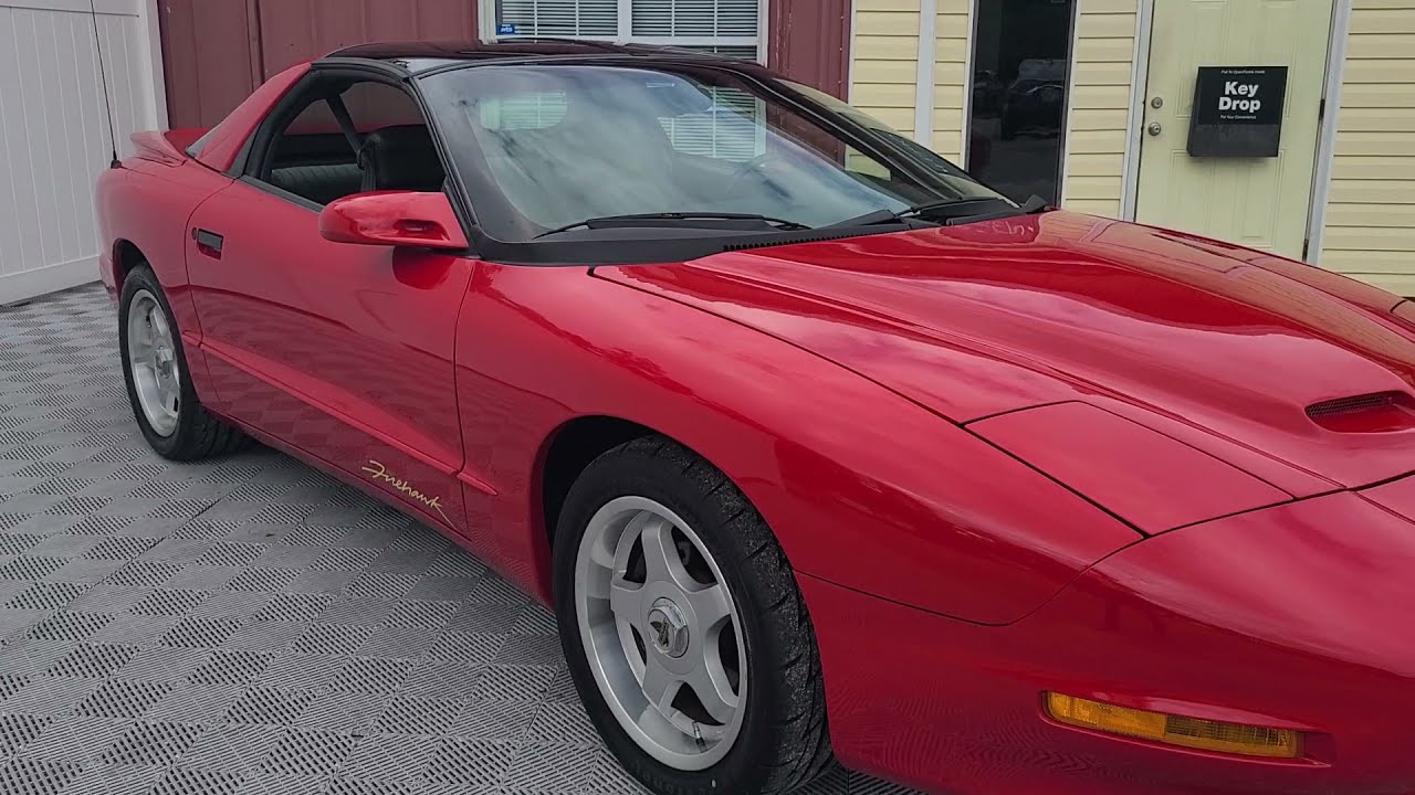 1993 Pontiac Firebird Firehawk Only 14k miles Red 5 speed Leather T ...