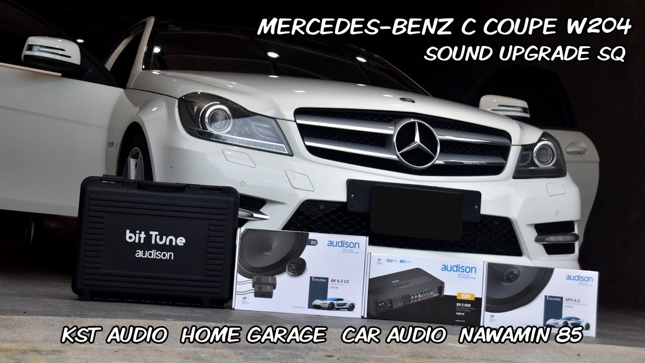 Mercedes-benz C Coupe W204 เครื่องเสียง audison SR5.600 audison AK6.5 ...